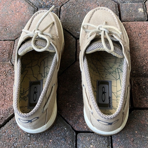 OP | Shoes | Mens 9 Vintage Ocean Pacific Khaki Boat Shoes | Poshmark